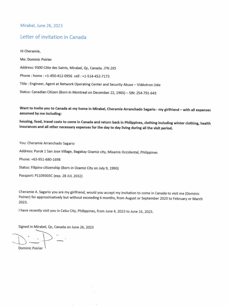 Letter of Invitation Scan | PDF