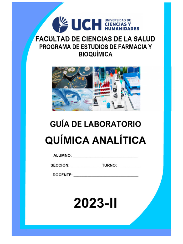 Guia Laboratorio de Quimica Analitica 2023 | PDF | Valoración | Química