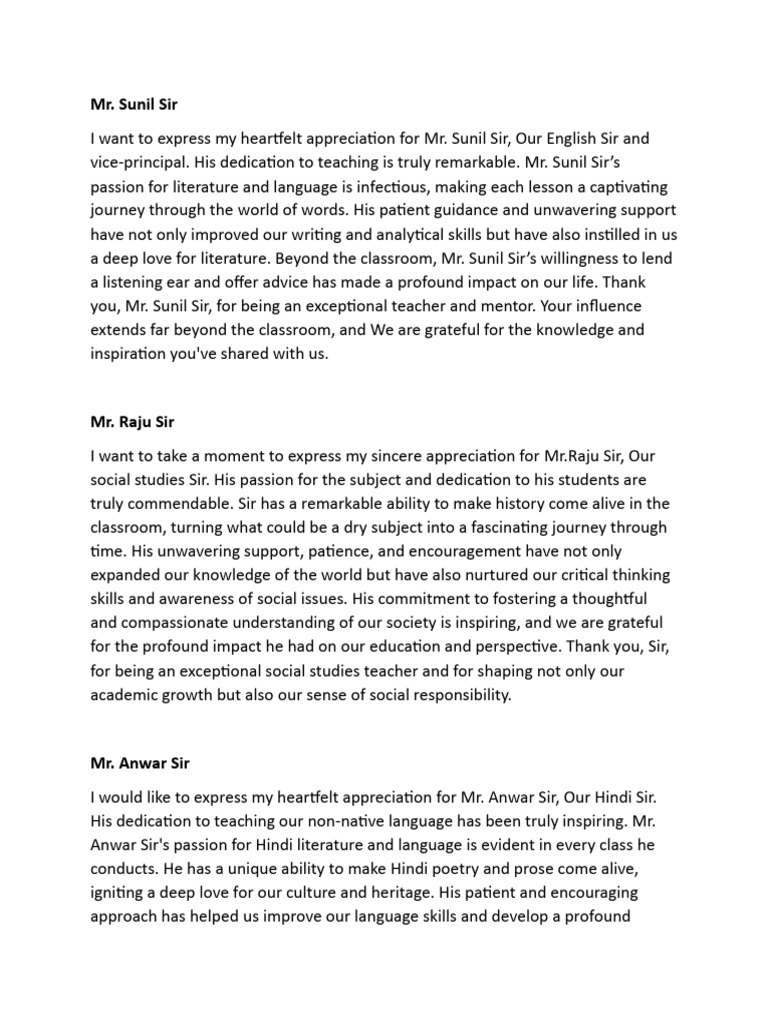 Teacher S Felicitation Script High School Pdf Physical Fitness