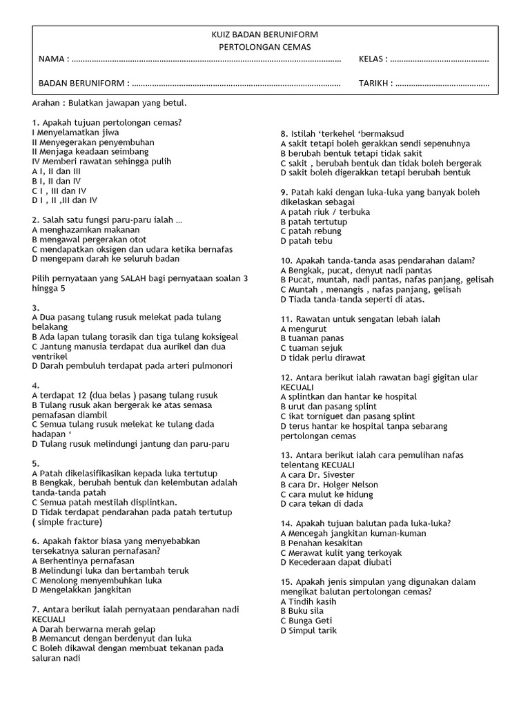 Pertolongan Cemas | PDF