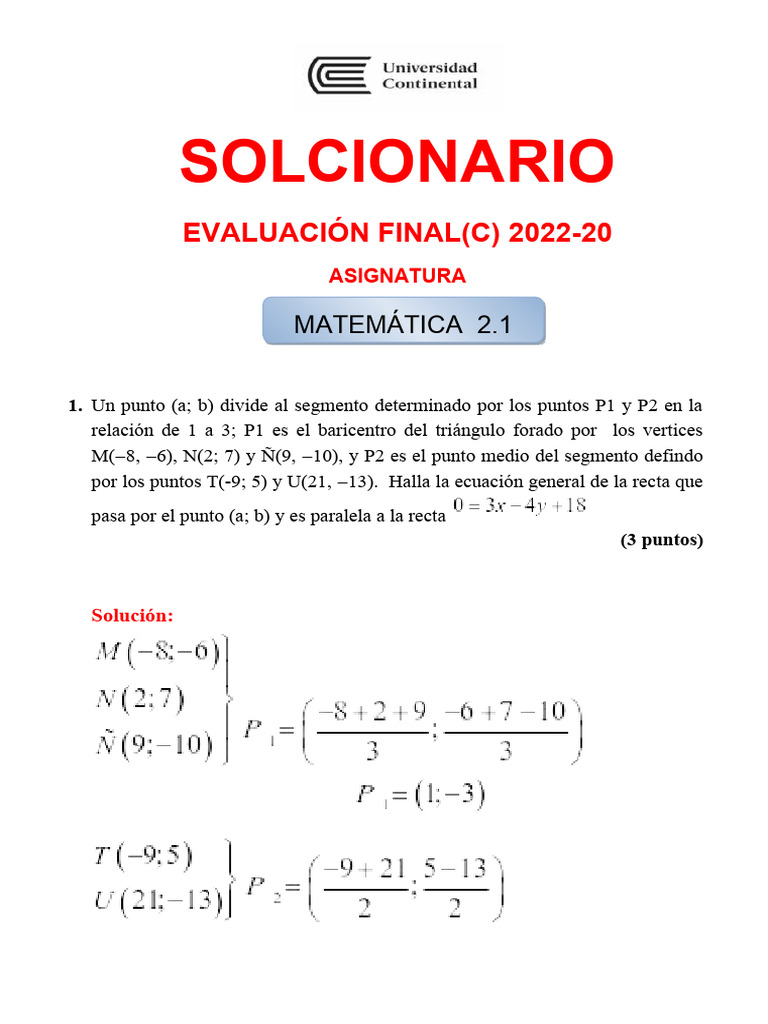 Evaluacion - Final - PD - Mat - 2.1 - 2022-20-Solucionario C | PDF | Inventario | Matemáticas
