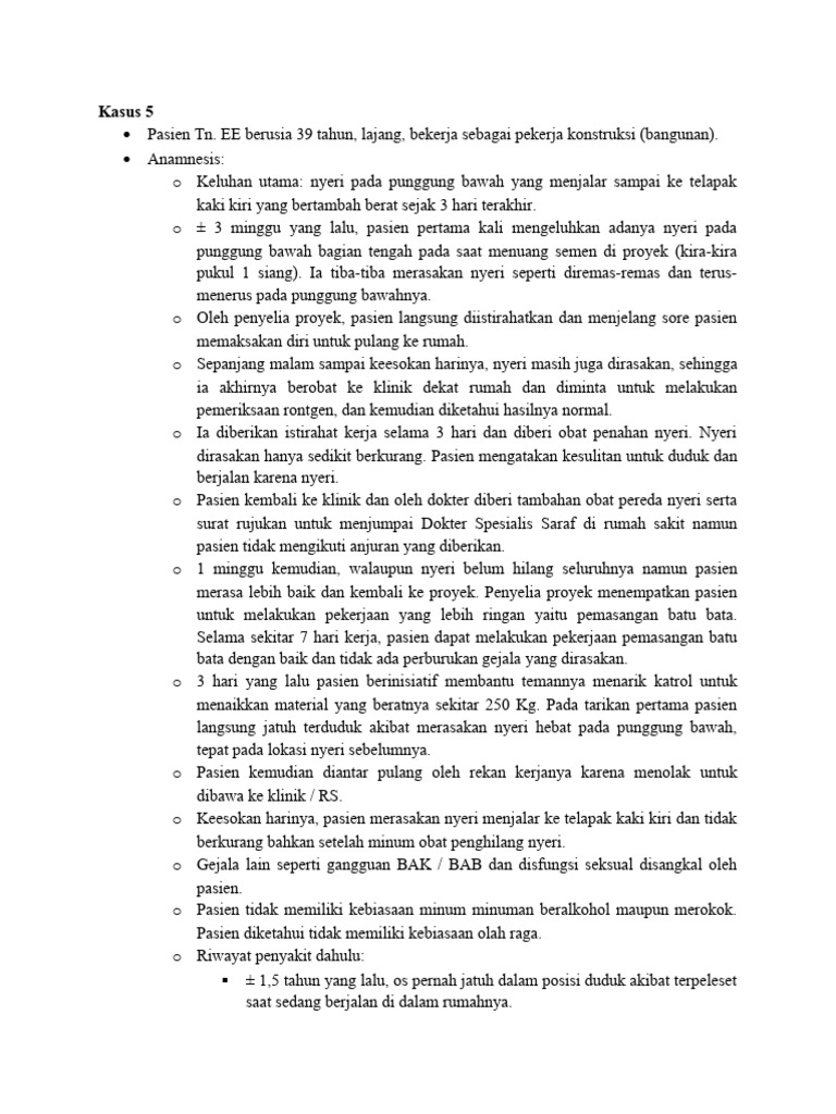 Kasus 1 Ergonomi | PDF