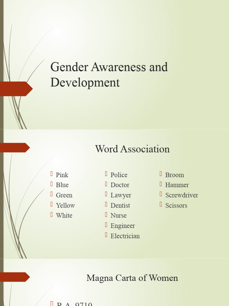 Gender Awareness and Development | PDF | Women's Rights ...