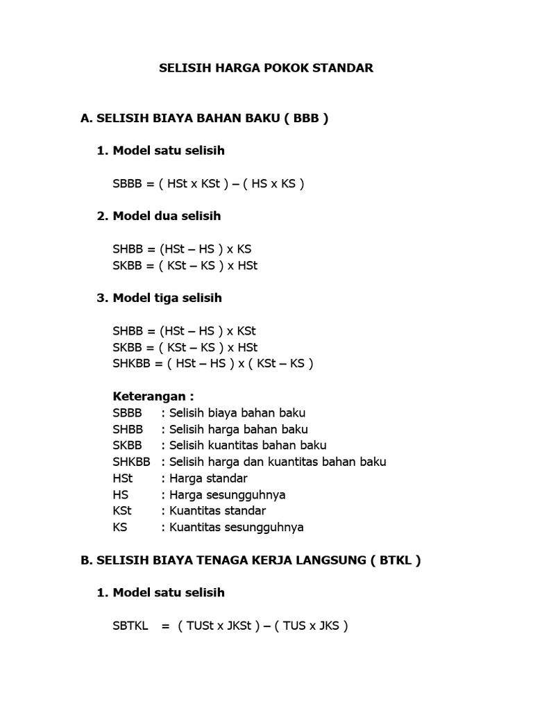 Analisis Selisih Anggaran | PDF