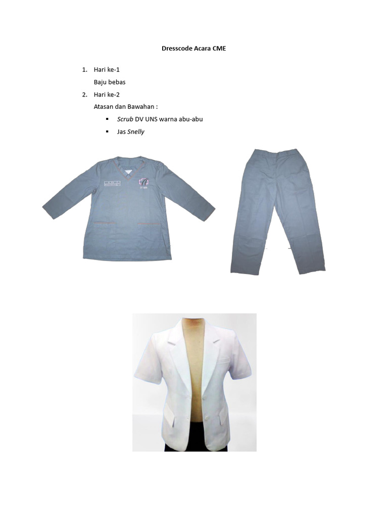 Dresscode Acara CME-1 | PDF