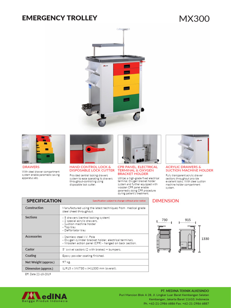 BROSUR MEDINA Emergency Trolley MX300 | PDF | Manufactured Goods