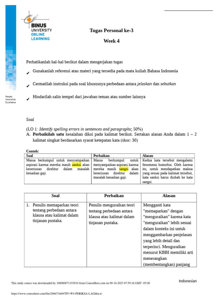TP3 W4 Periksa Lagi | PDF