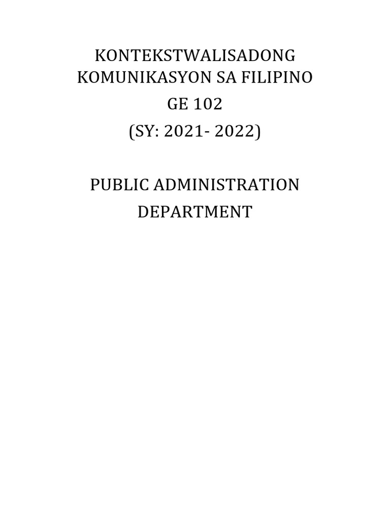 Ge 102 Module Kompleto | PDF