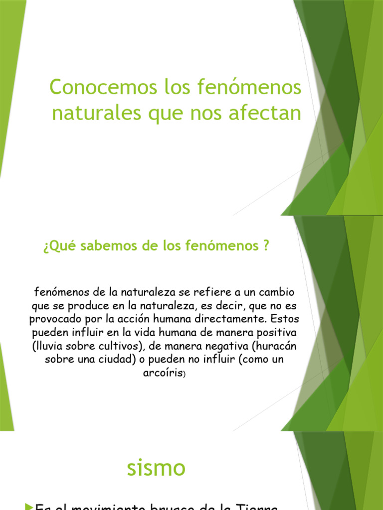 Conocemos Los Fenómenos Naturales Que Nos Afectan | PDF