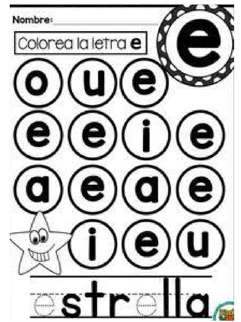 Vocales Identifica La e | PDF