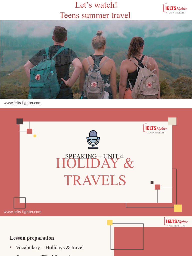 Speaking-Unit 4. Holidays - Travel | PDF