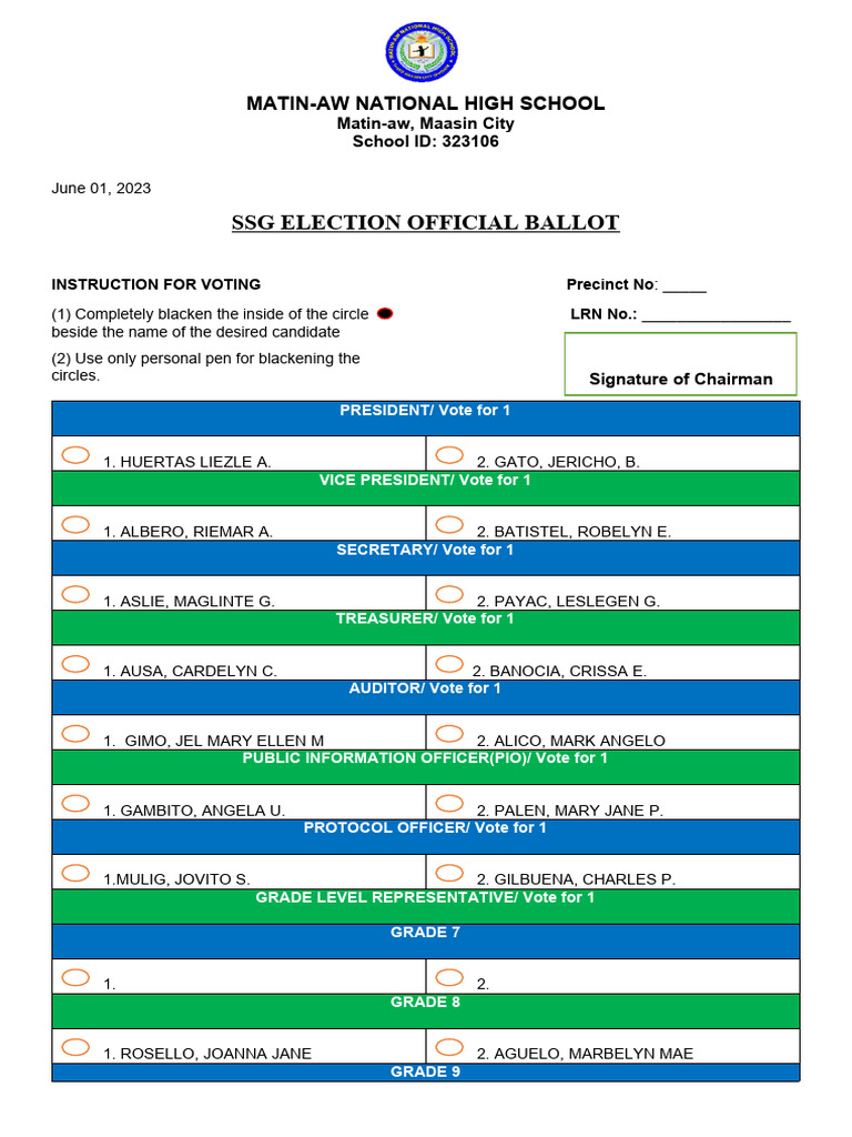 Official Ballot | PDF