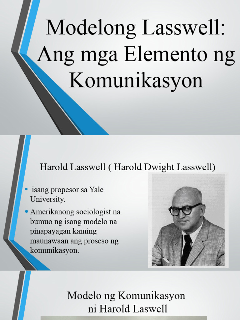 Pangkat 5 - Modelo NG Komunikasyon Ni Harold Laswell | PDF