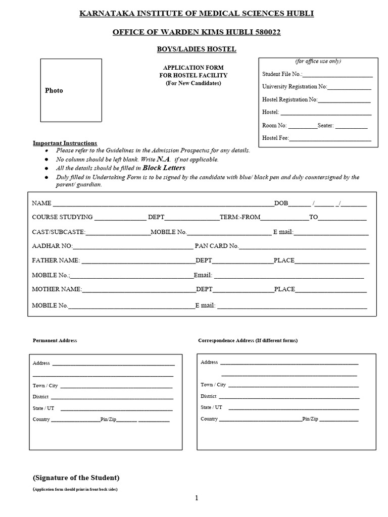 Hostel Form & Bond | PDF | Indemnity | Justice