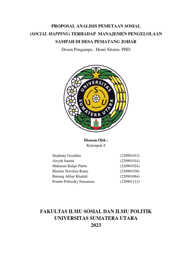 Proposal Pemetaan Sosial Kelompok 8 -Sos(B) | PDF