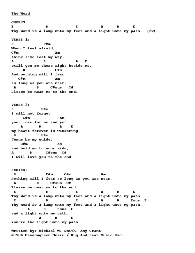 Thy Word (E) 1 | PDF