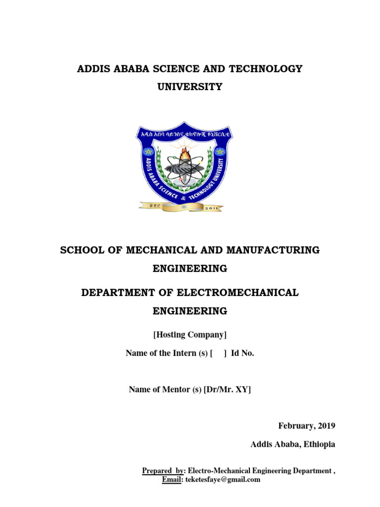 Internship Guidelines (Mechatronics) | PDF | Engineering