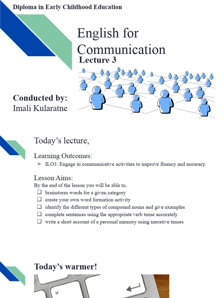 English For Communication - Lecture 3 | PDF | English Language | Word