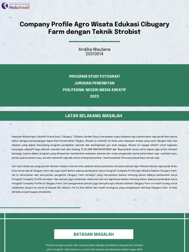 PRESENTASI LAPORAN TA Fix | PDF