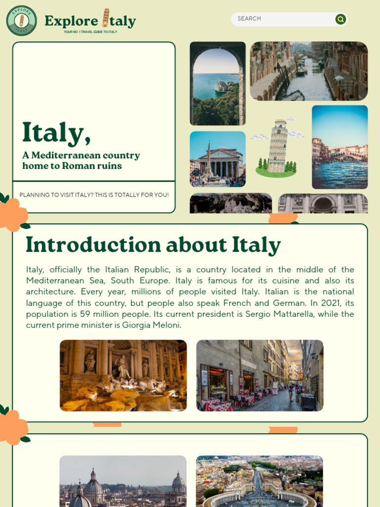 Explore Italy Website | PDF | Italy | Ancient Rome