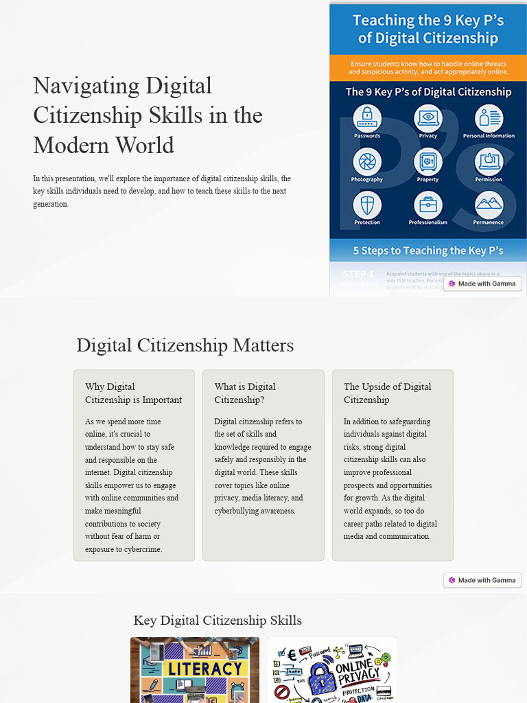 Navigating Digital Citizenship Skills in The Modern World | PDF ...