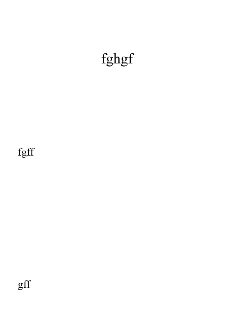 FGHGF | PDF
