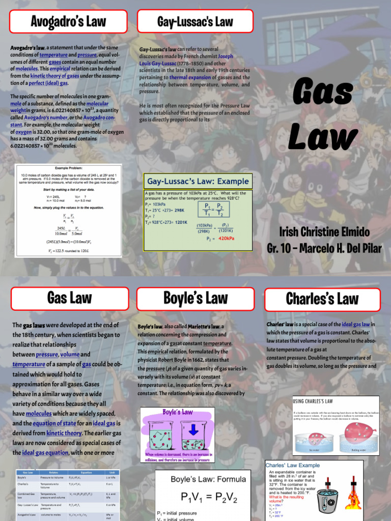 Gas Law Brochure | PDF