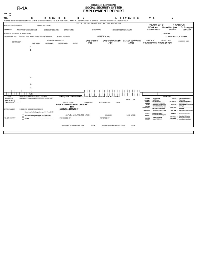 SSS R1a | PDF | Identity Document | Government