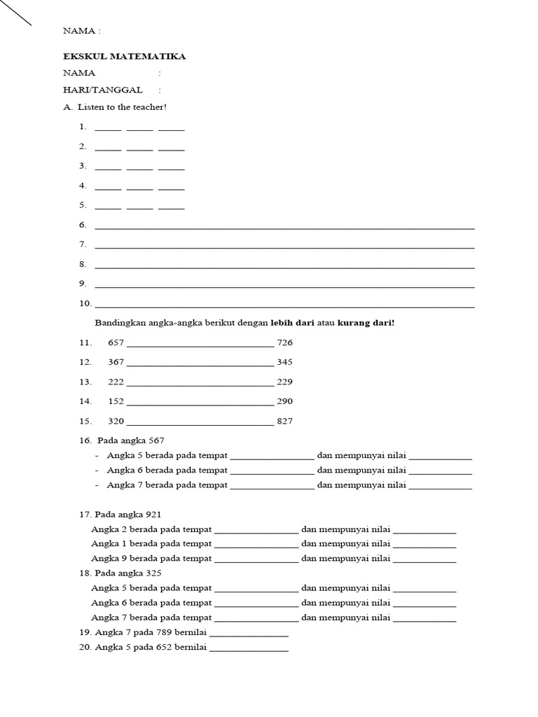 Ekskul Matematika | PDF | Seni & Disiplin Bahasa | Metode & Bahan Ajar