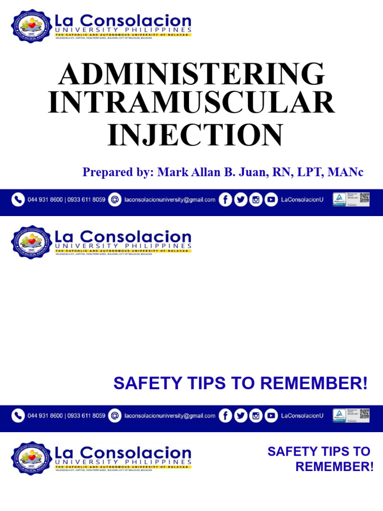 NCM 103 Administering Intramuscular Medication | PDF | Injection ...