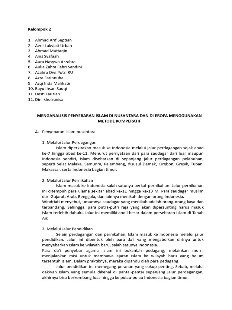 Metode Komparatif Kel 2 | PDF