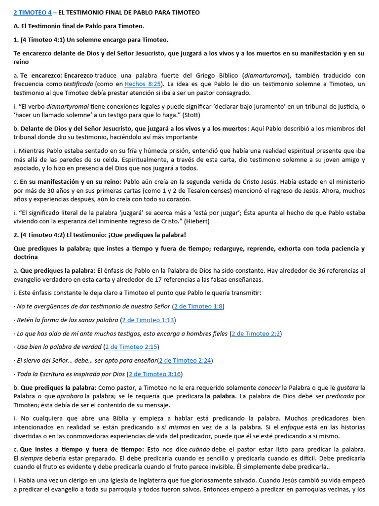2 Timoteo | PDF | Pablo el apóstol | Jesús
