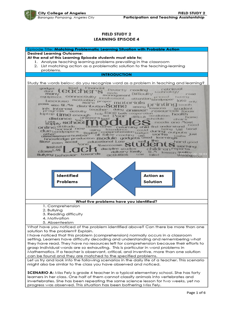 Marvin Sison - FIELD-STUDY-2-EPISODE-4 | PDF | Learning | Teachers