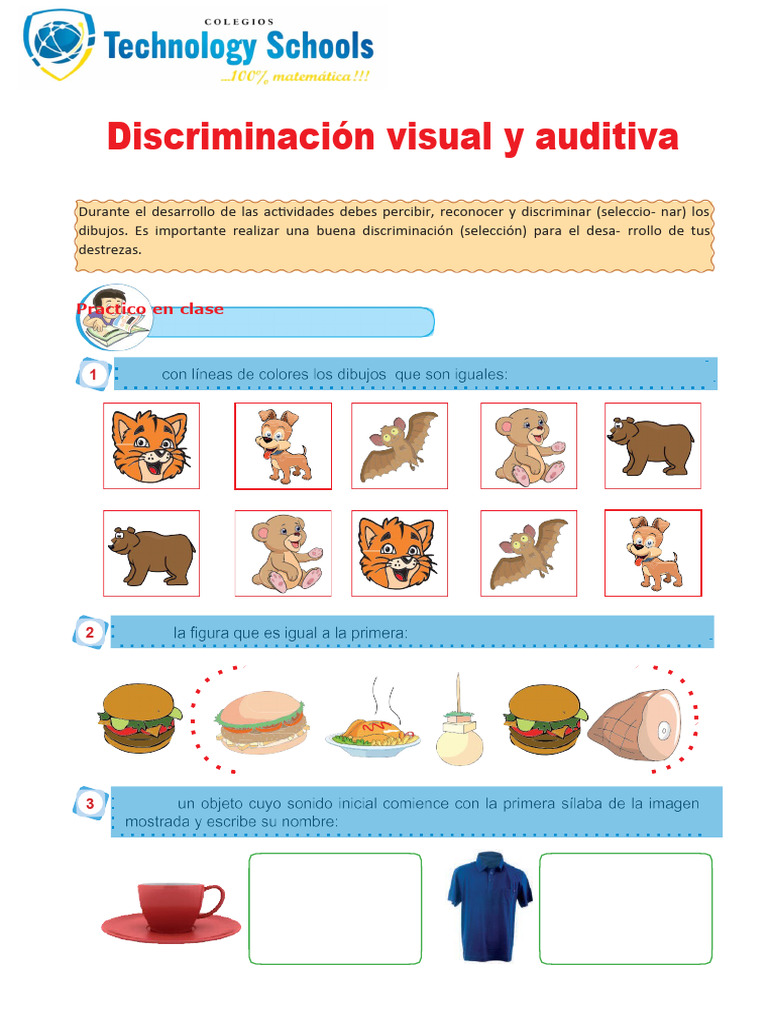 Discriminación Visual y Auditiva: Actividades de Vocales | PDF | Artes ...