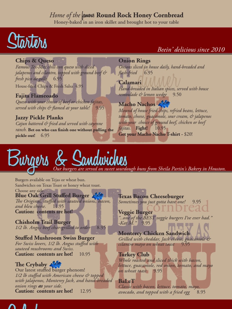 Bog Menu | PDF | Hamburgers | Bacon