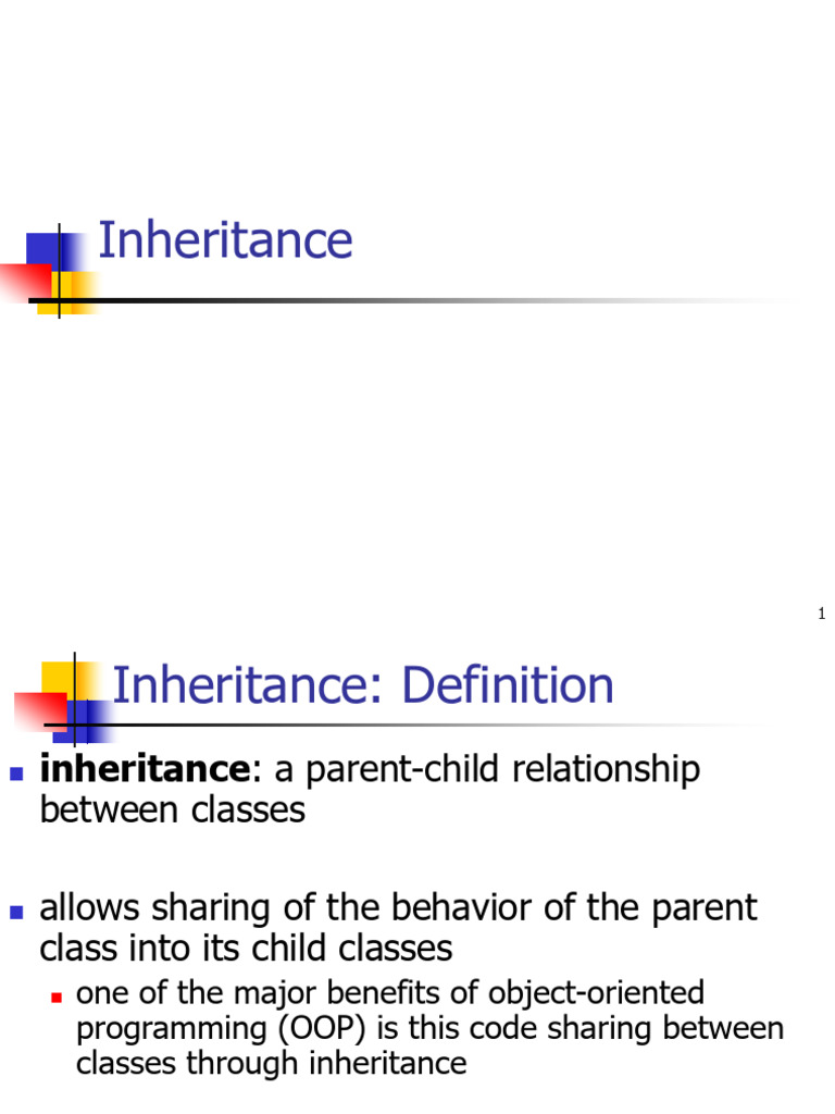 S9 Inheritance Pdf Inheritance Object Oriented Programming Class Computer Programming