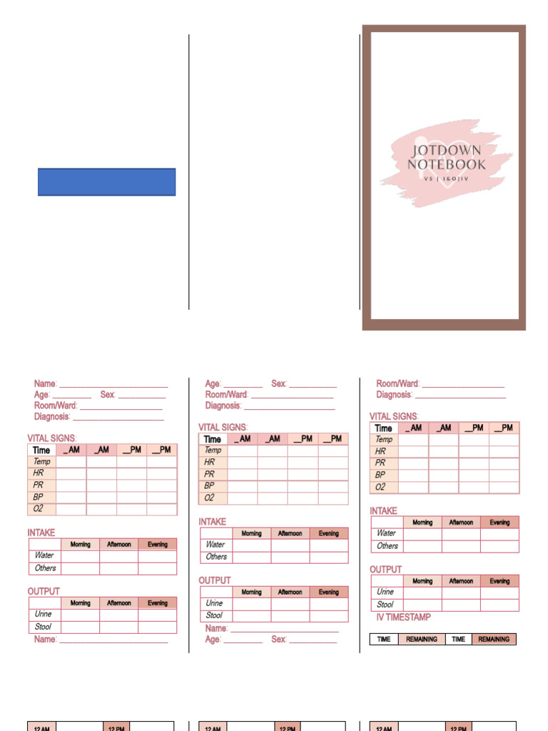 5x8in For Printing WARD JOTDOWN NOTEBOOK and DR JOTDOWN | PDF
