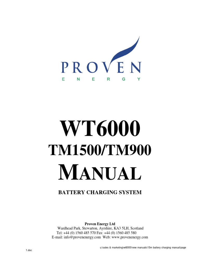 WT6000 BatteryCharging Manual | PDF