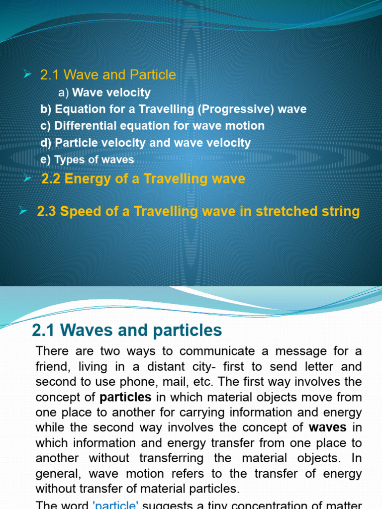 02 Wave Motion | PDF | Waves | Velocity