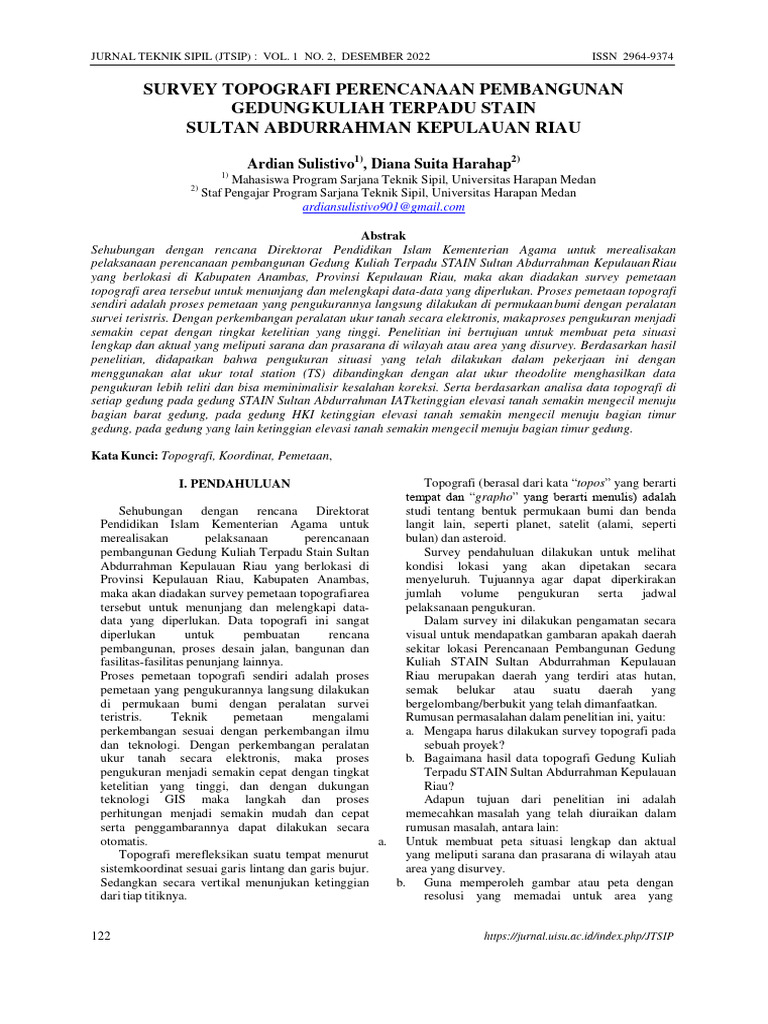 Metodologi Survey Topografi | PDF