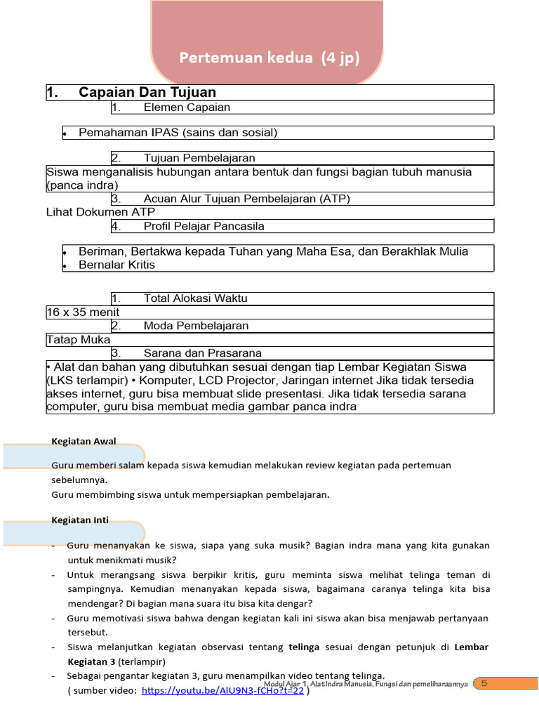 Modu Ajar Sistem Pernapasan Kelas 4 | PDF