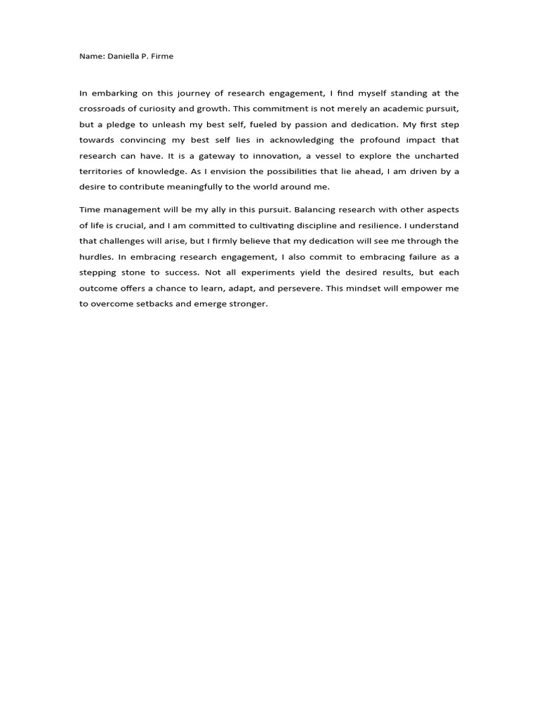 Commitment Essay | PDF