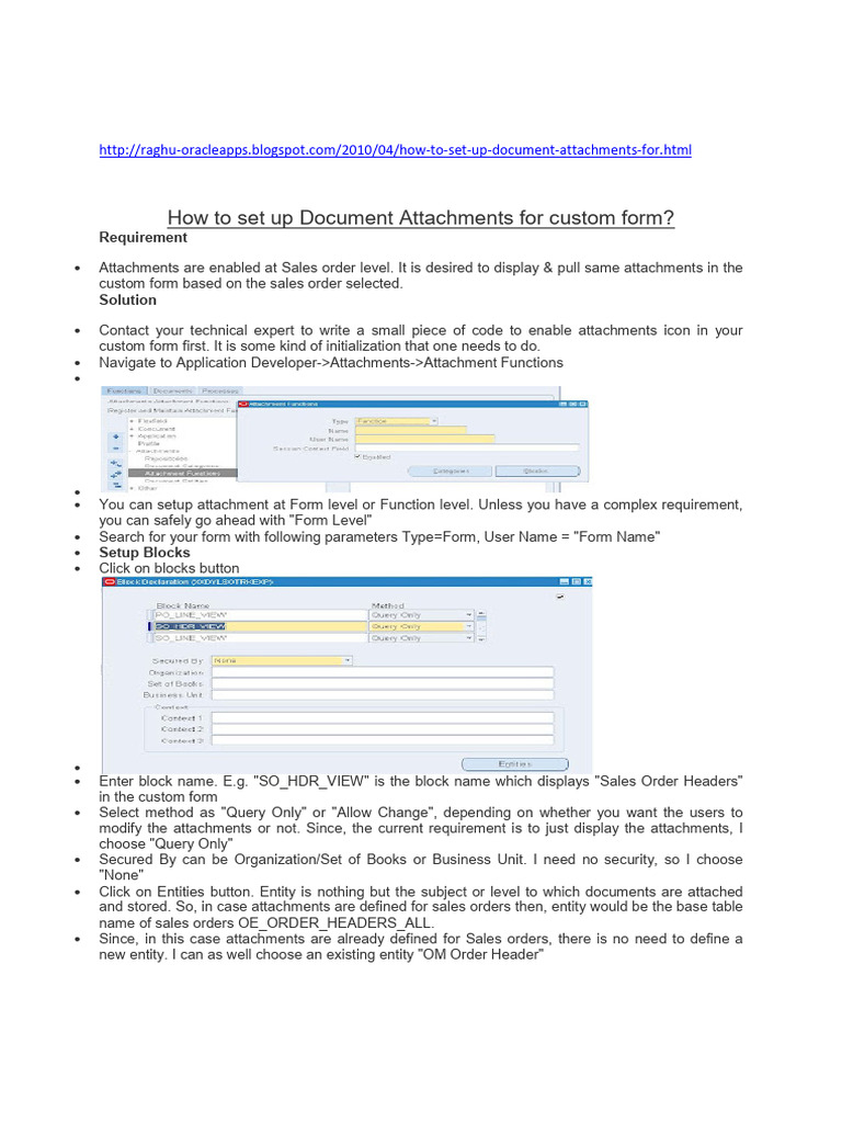 Set Up Document Attachments in Custom Forms | PDF | Icon (Computing ...