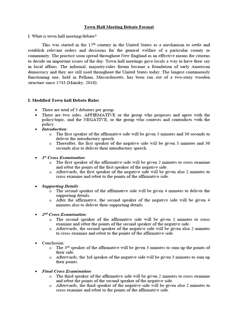 Debate Rules | PDF | Human Communication