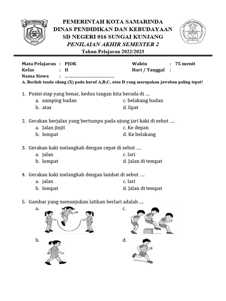 Soal Pjok Kelas 2 Pas 2 2022-2023 | PDF