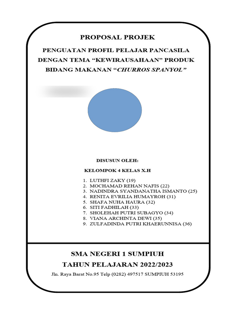 Proposal p5 - Kel.4 X-H Churros | PDF