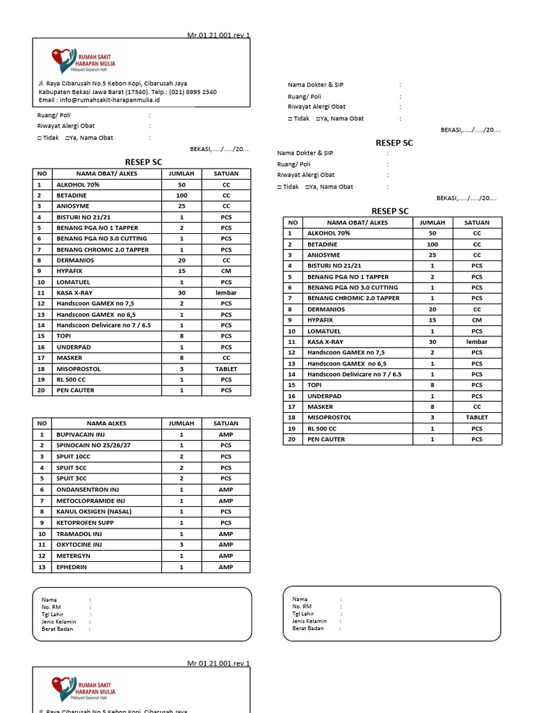 Resep Revisi Baru | PDF
