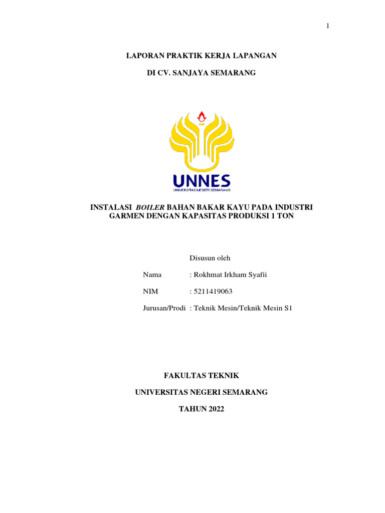 LAPORAN PRAKTIK KERJA LAPANGAN SANJAYA Print | PDF
