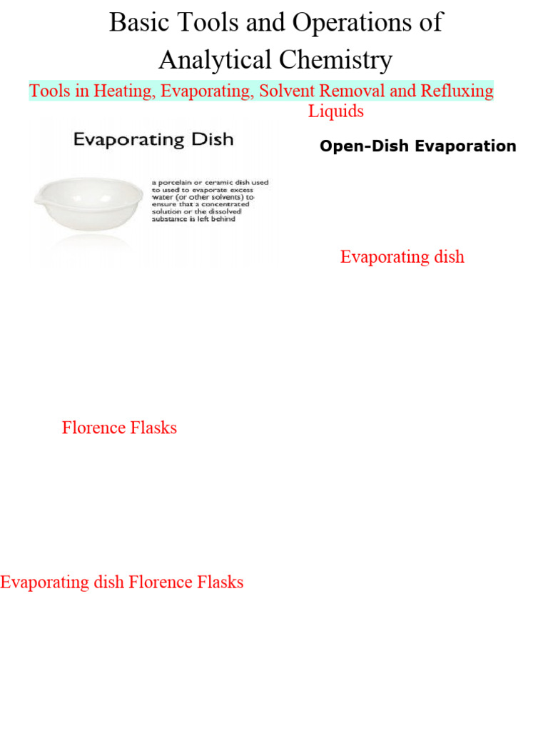 Essential Analytical Chemistry Tools | PDF | Distillation | Weighing Scale