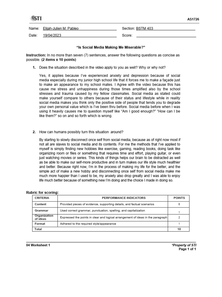 04 Worksheet Pableo | PDF